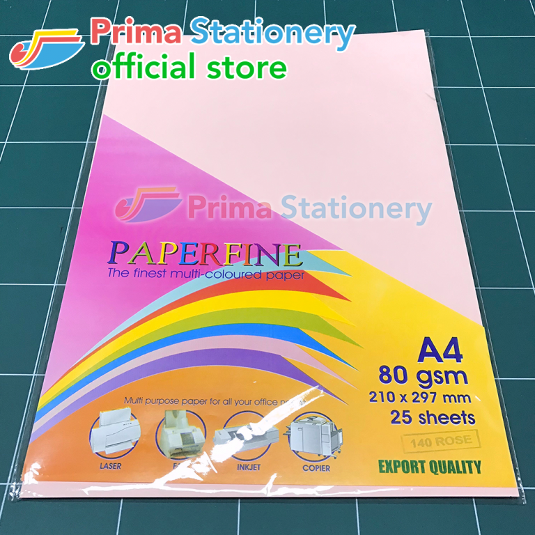Paperfine Kertas HVS Warna – Rose – Prima Stationery