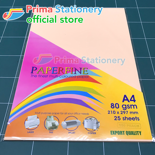 Paperfine Kertas HVS Warna – Peach – Prima Stationery