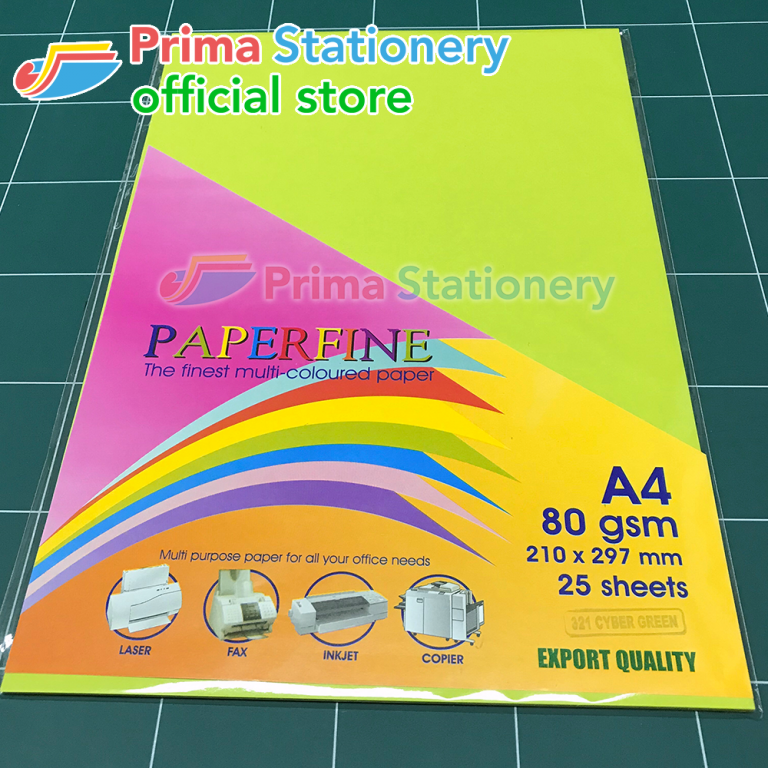Paperfine Kertas HVS Warna – Cyber Green – Prima Stationery